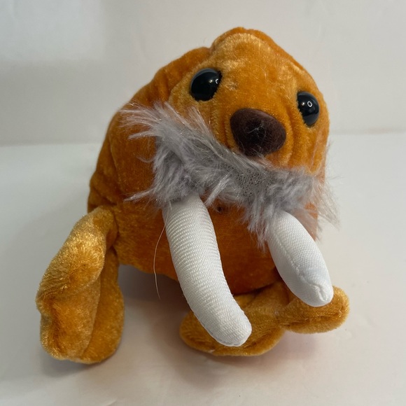 Kellytoy | Toys | Kellytoy Brown Walrus Plush White Tusks Curly Gray ...